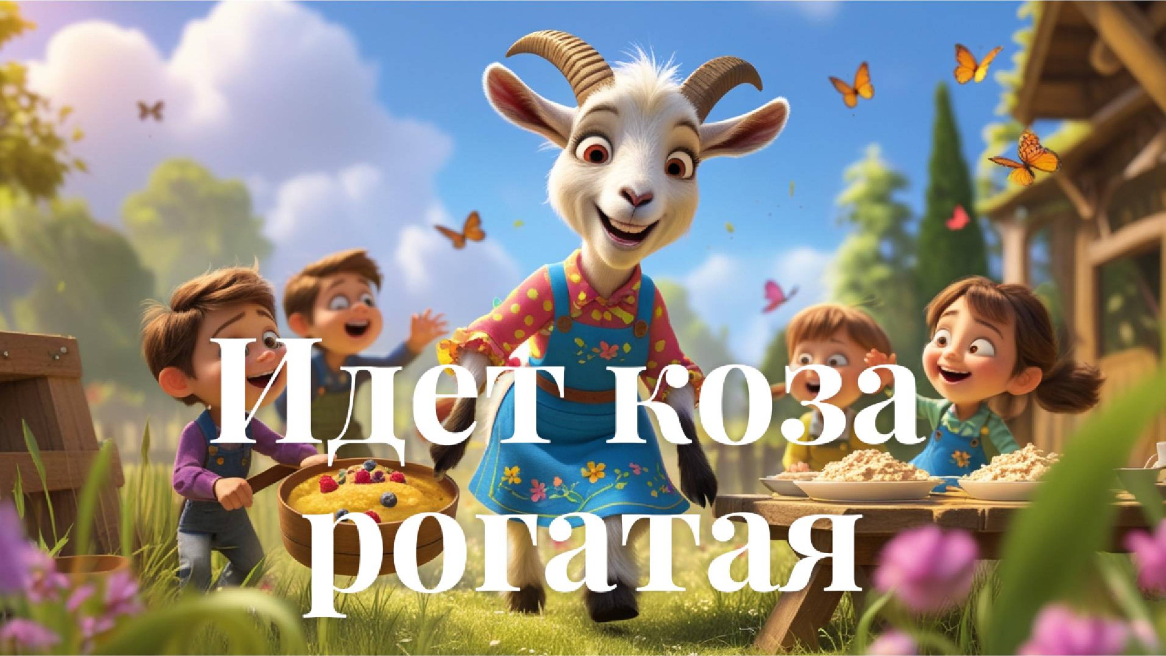 Коза-фермерша и озорные дети! ✨ Весёлая песенка про кашу, молоко и шалости!