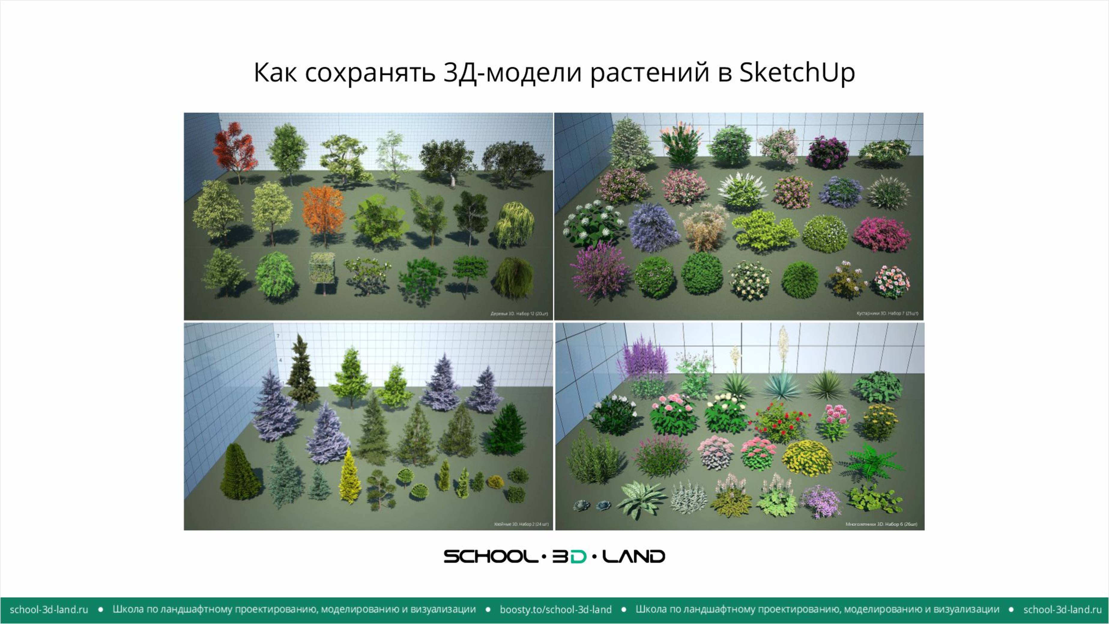 SU77. Как сохранять 3Д-модели растений в SketchUp