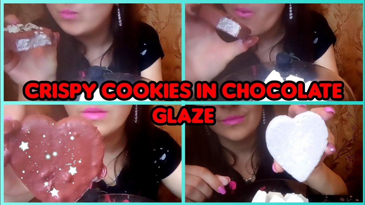 Асмр/мукбанг/хруст/хрустящее печенье в шоколаде/asmr/mukbang/crunch/Crispy cookies in chocolate glaz