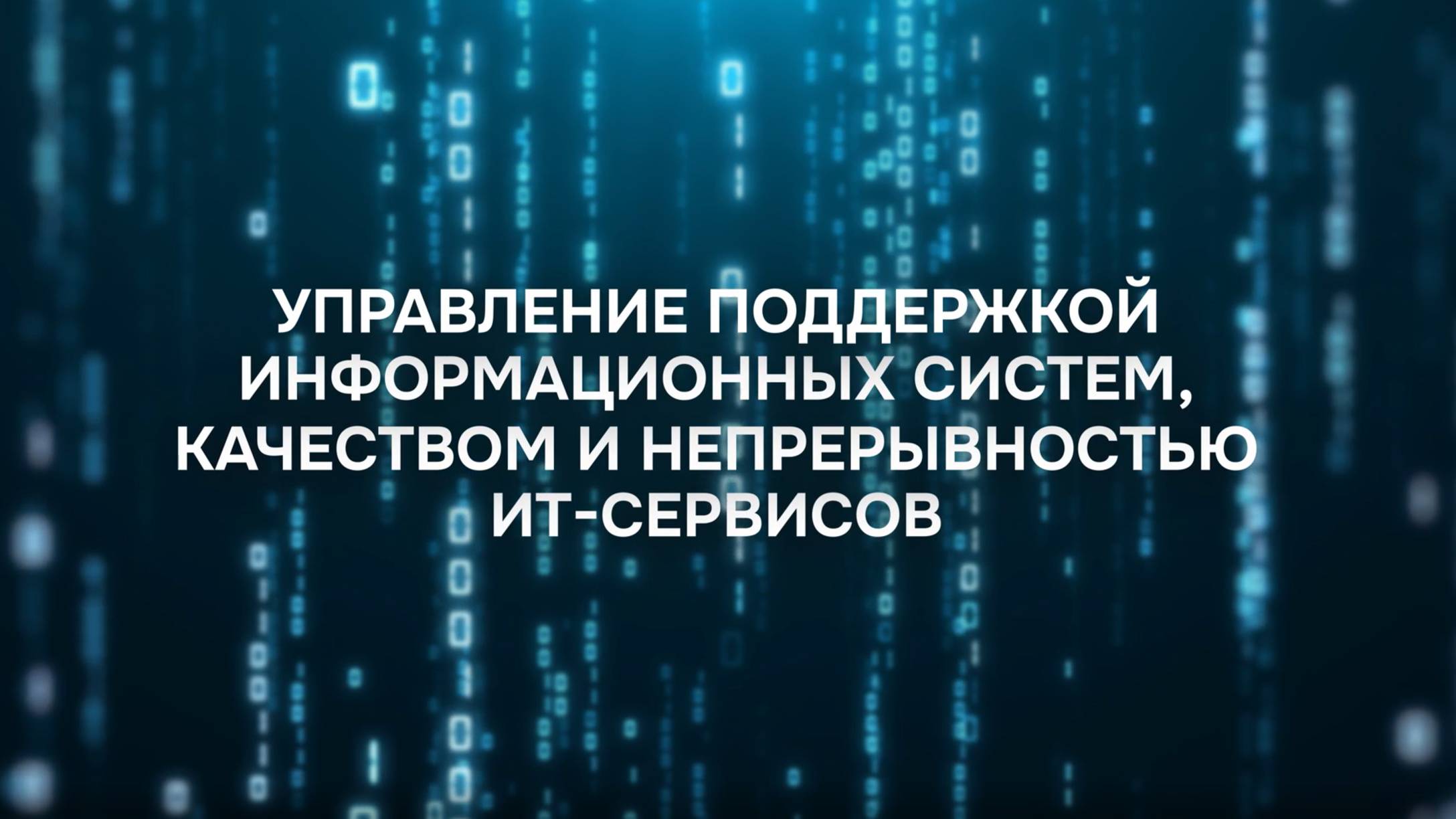 МагистраТуры | Управление поддержкой информационных систем, качеством и непрерывностью ИТ-сервисов