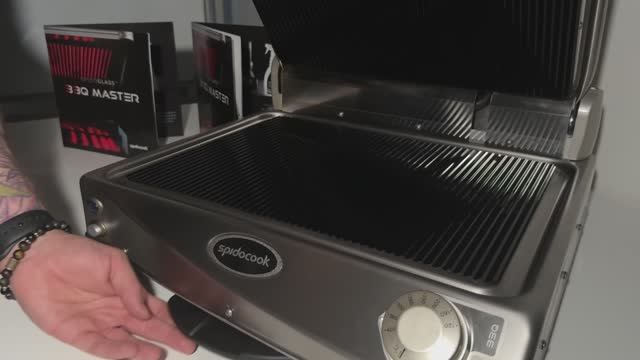 СТЕКЛОКЕРАМИЧЕСКИЙ ПРИЖИМНОЙ ГРИЛЬ С РЕБИСТОЙ ПОВЕРХНОСТЬЮ SPIDOCOOK СЕРИИ BBQ MASTER