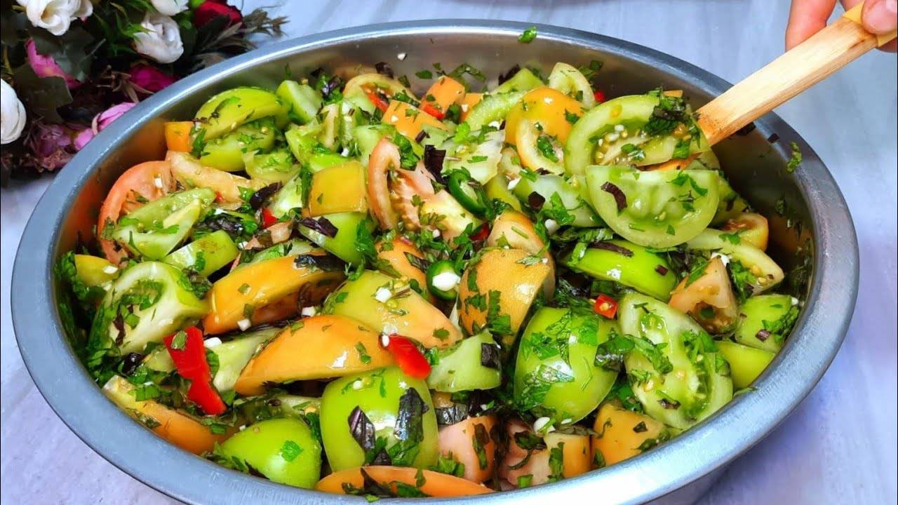 Салат из зеленых помидоров