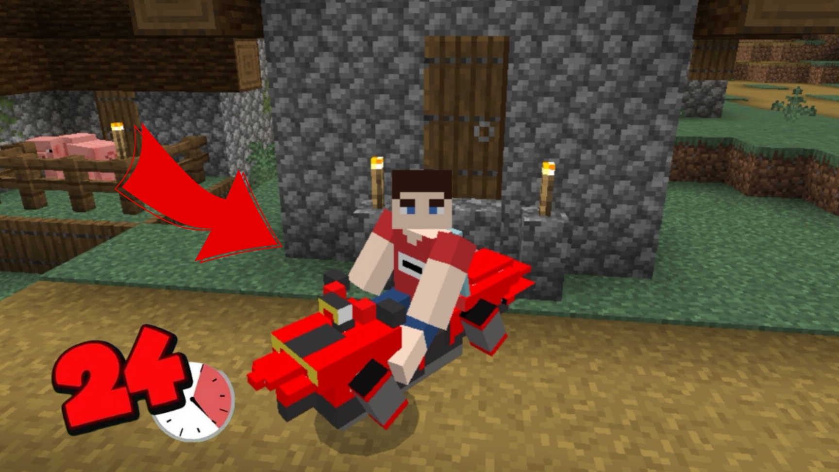 Я провел 24 часа на летающем мотоцикле в Майнкрафте | ManeLego minecraft