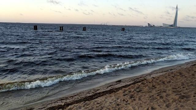 Почему никто не купается!)Ветрюга на суровом зимнем Финском  заливе!