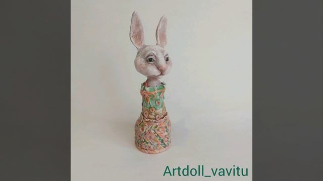 Пасхальный кролик, зайчик авторская интерьерная игрушка