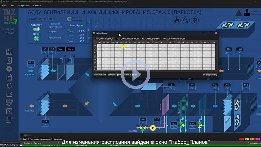 ИМИТАТОР УПРАВЛЕНИЯ ВЕНТИЛЯЦИЕЙ ЗДАНИЯ (ПВУ)