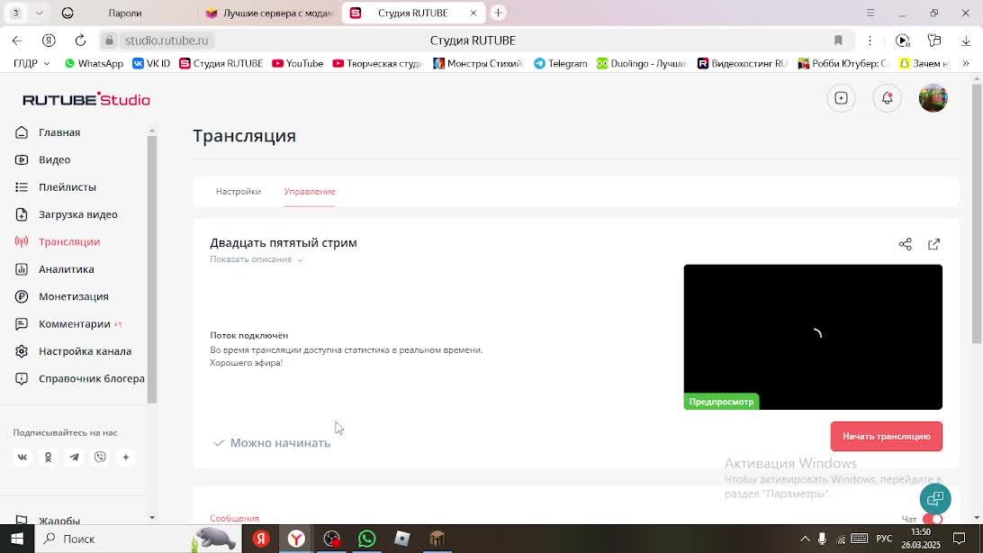 Двадцать пятятый стрим