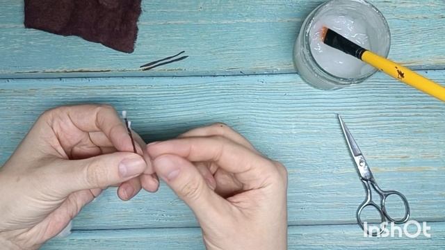 Веточки вербы - миниатюра для пасхальной ватной игрушки