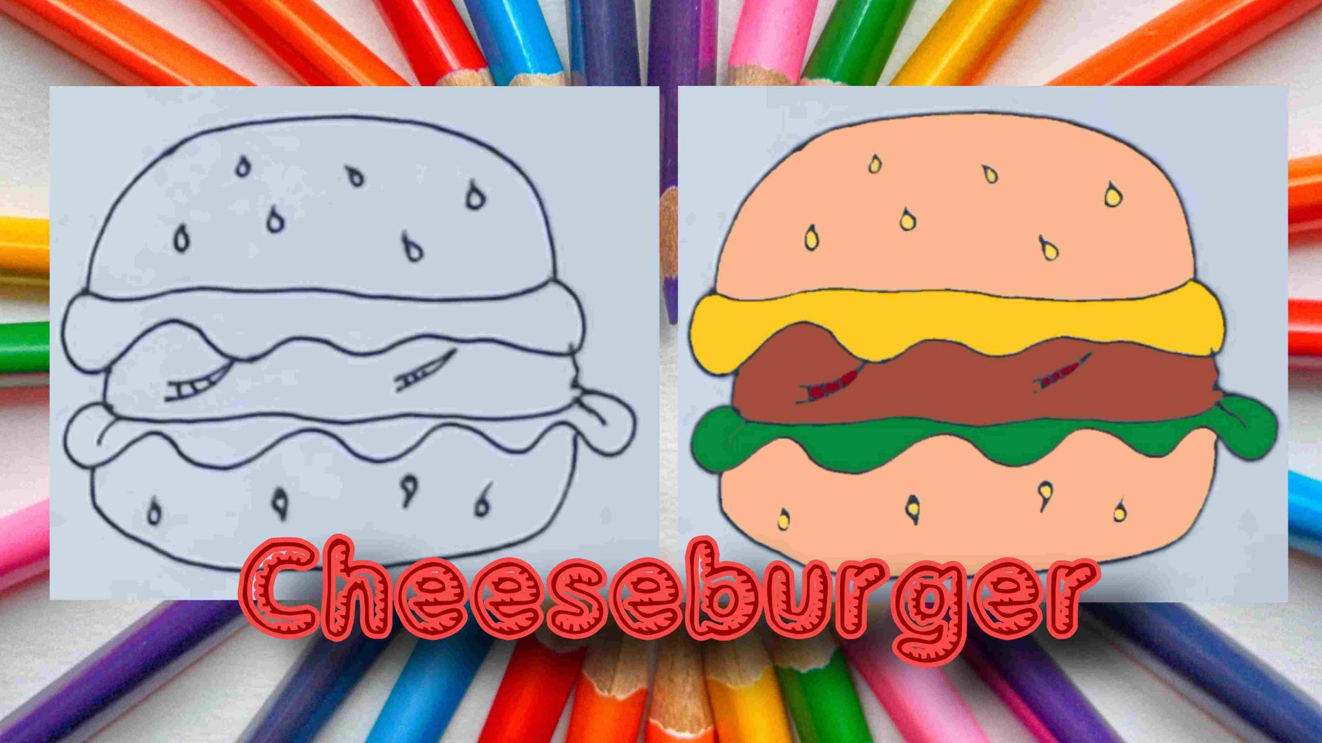 Как нарисовать бургер! burger