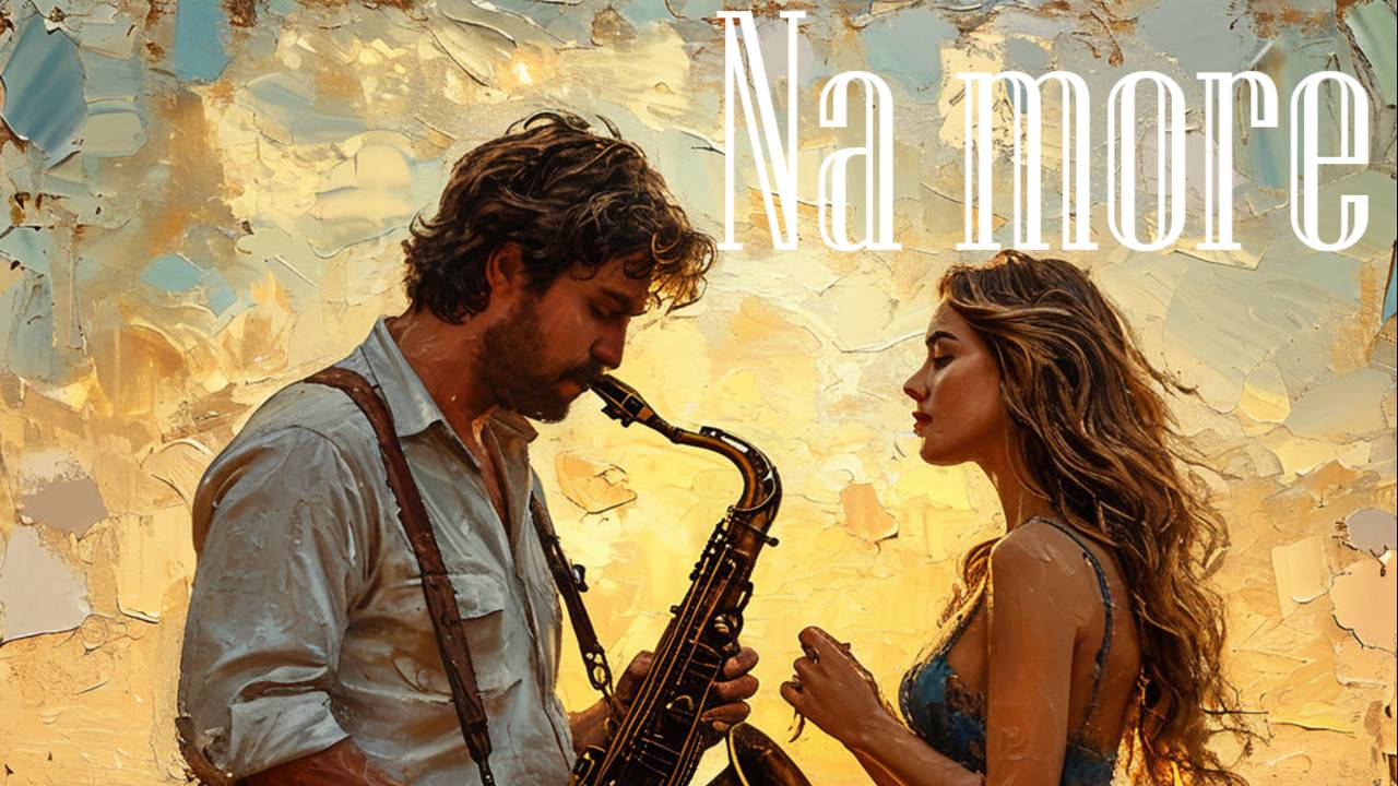 Na more. Закат на море. Музыка. Sax