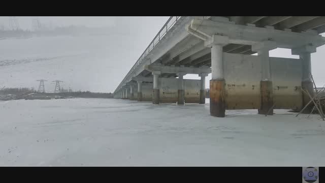 Магадан Мост через реку Ола , рабочий момент