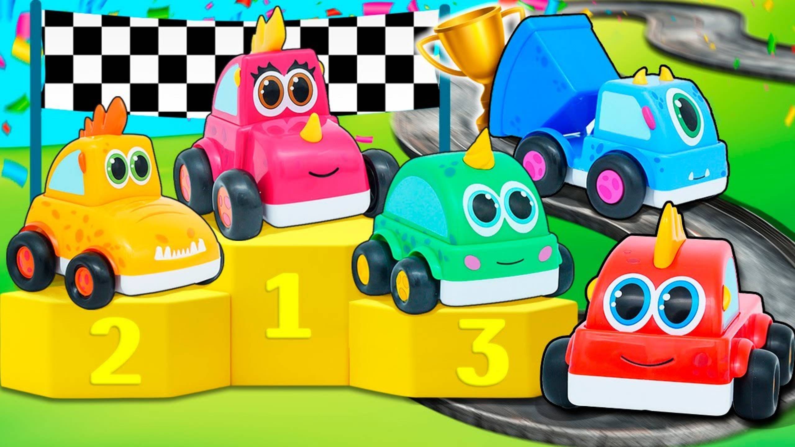 На что способны разноцветные МАШИНКИ МОНСТРИКИ?  Видео для детей про игры гонки