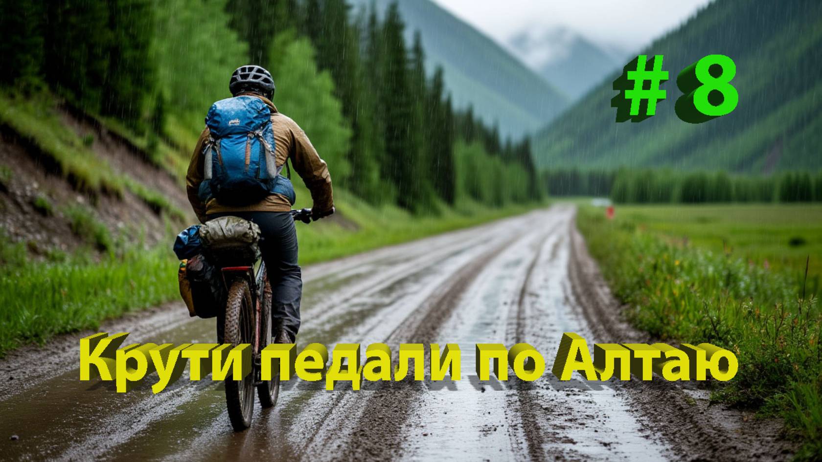 🚲 Крути педали по Алтаю. 8 часть: от грязи до радуги - коровы, дождь и я