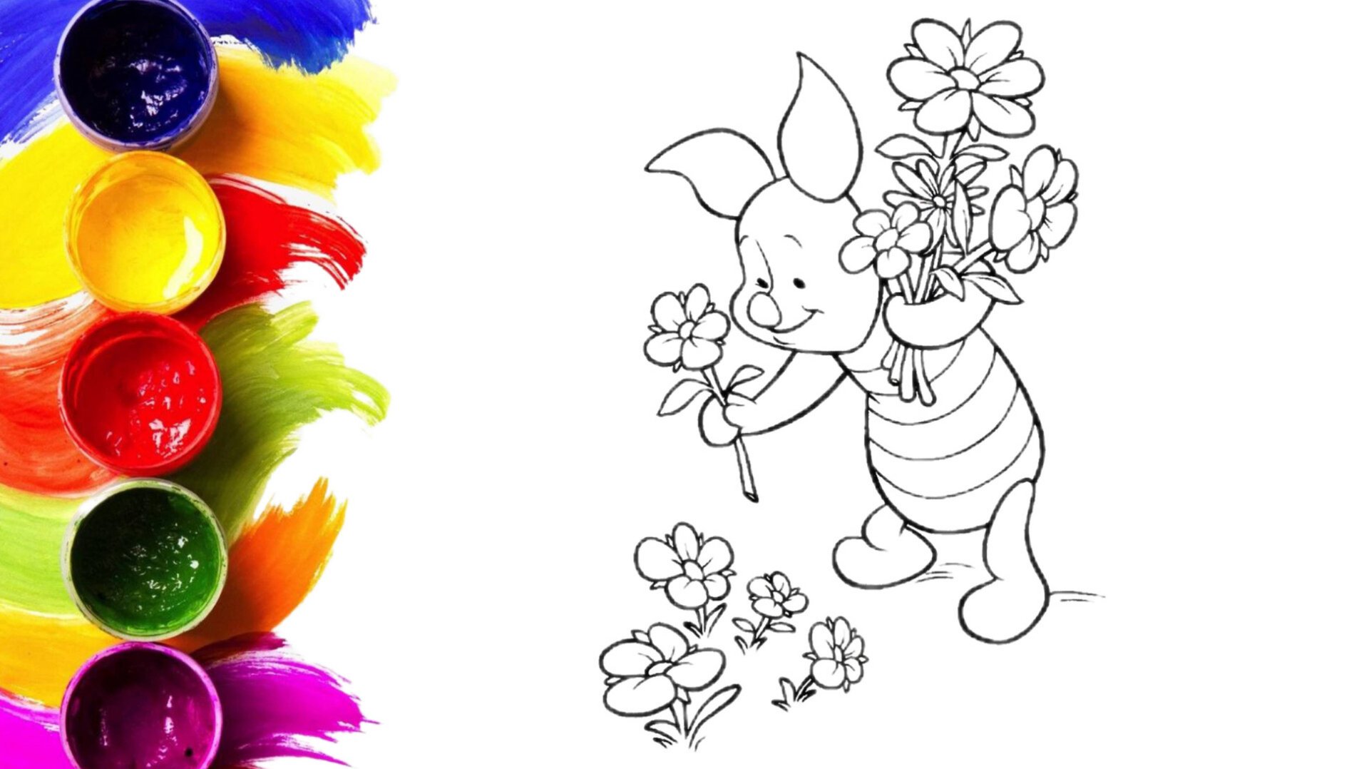 Винни Пух раскраска для детей, как раскрасить Пяточка