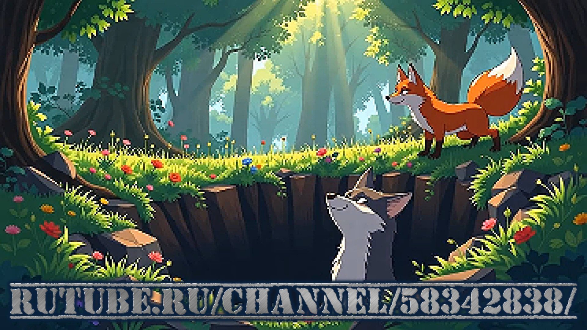 Застрявший волк и лисичка с хитрым планом - сказка про волка