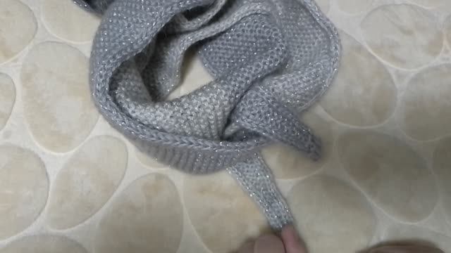 Как связать шарф-бактус