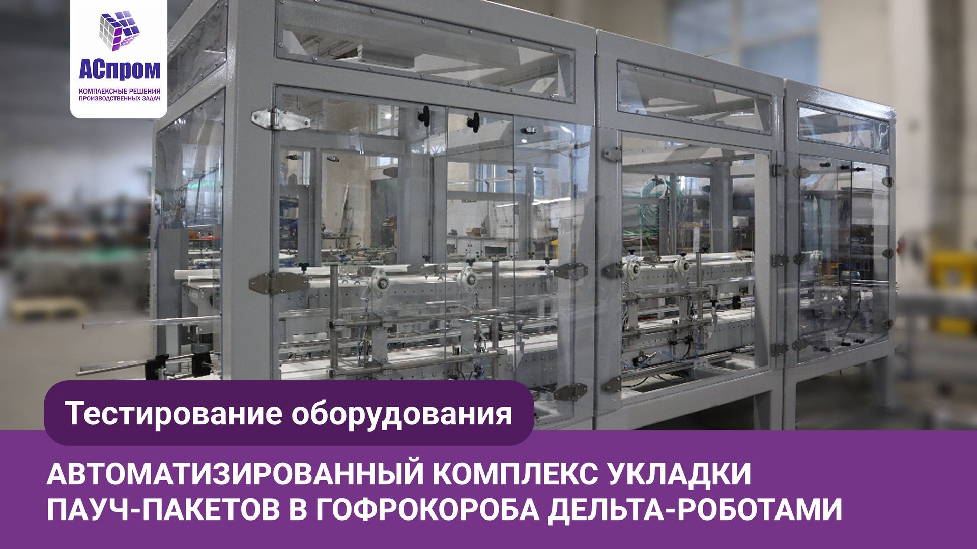 Сократить ожидания: система сортировки, укладки и упаковки пауч-пакетов в гофрокороба