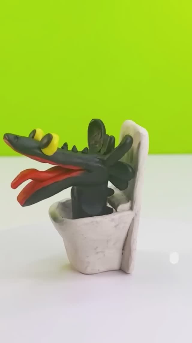 Мем Скибиди Беззубик Танцует из мультфильма Как приручить дракона ► ИЗИ Лепка #shorts