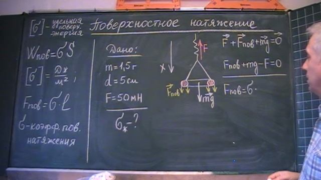 Поверхностное натяжение неизвестной жидкости