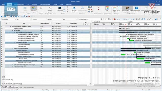 [Курс «SYNCHRO Pro. 4D»]  Настройка WBS