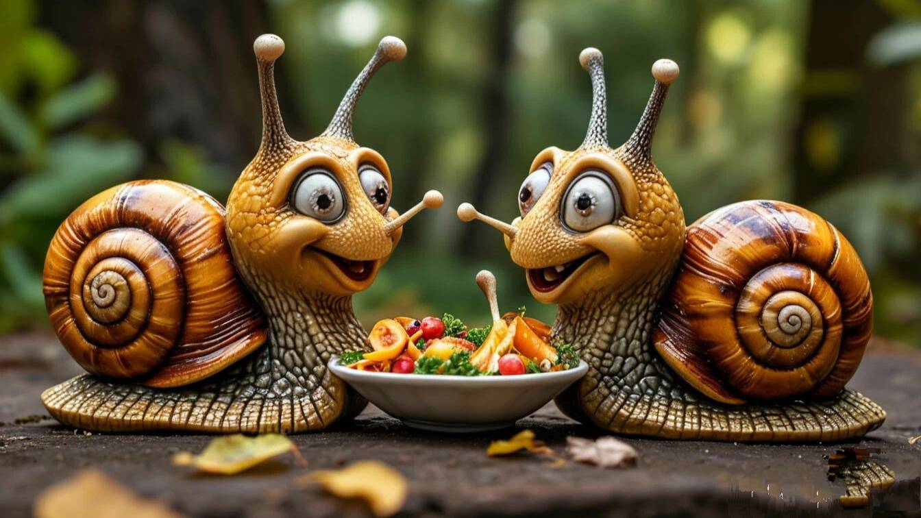 Улитки обедают