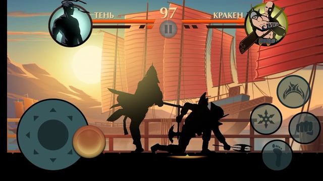 Кракен телохронитель Осы против Тени в Shadow Fight2