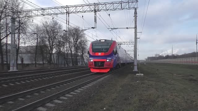 Электропоезд ЭП2Д-0284 (ЦППК) скоростной приг. поезд "РЭКС-экспресс" №7124 Москва - Раменско