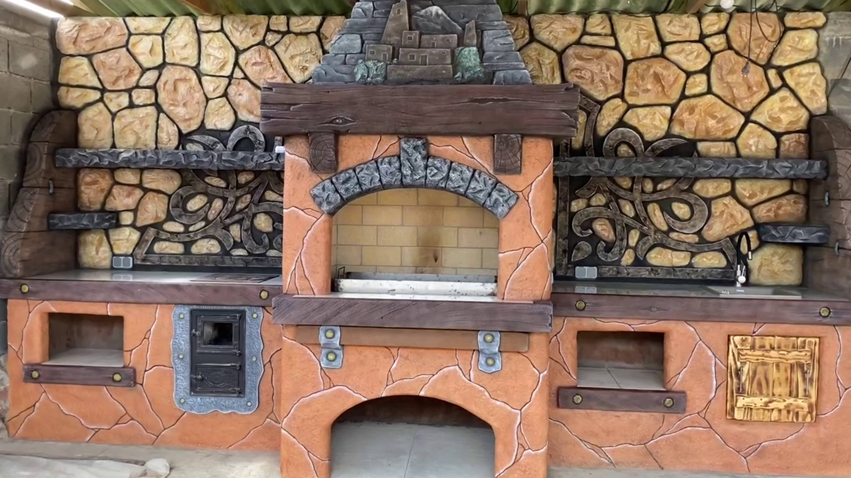 зона  барбекю .эскизы каминов.мастерская Влада  Владикавказ
