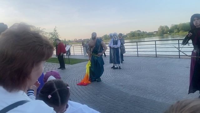 Торжественное открытие фонтана "Зодиак" в Советске