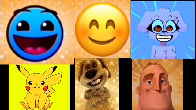 От космо-радостных лиц до нейтральных лиц,лица Бена,Беллы,ГД,Пикачу,Мр. Исключительного,эмоджи.