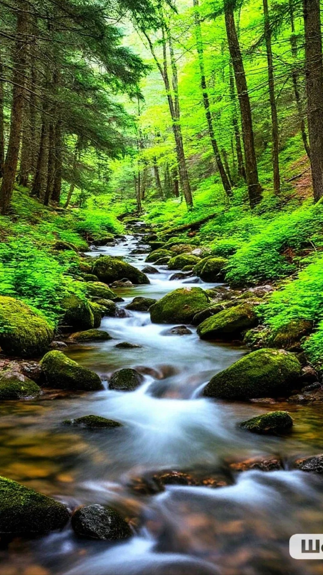 Лесной ручей, бежит среди корней,
И весело журчит на перекатах