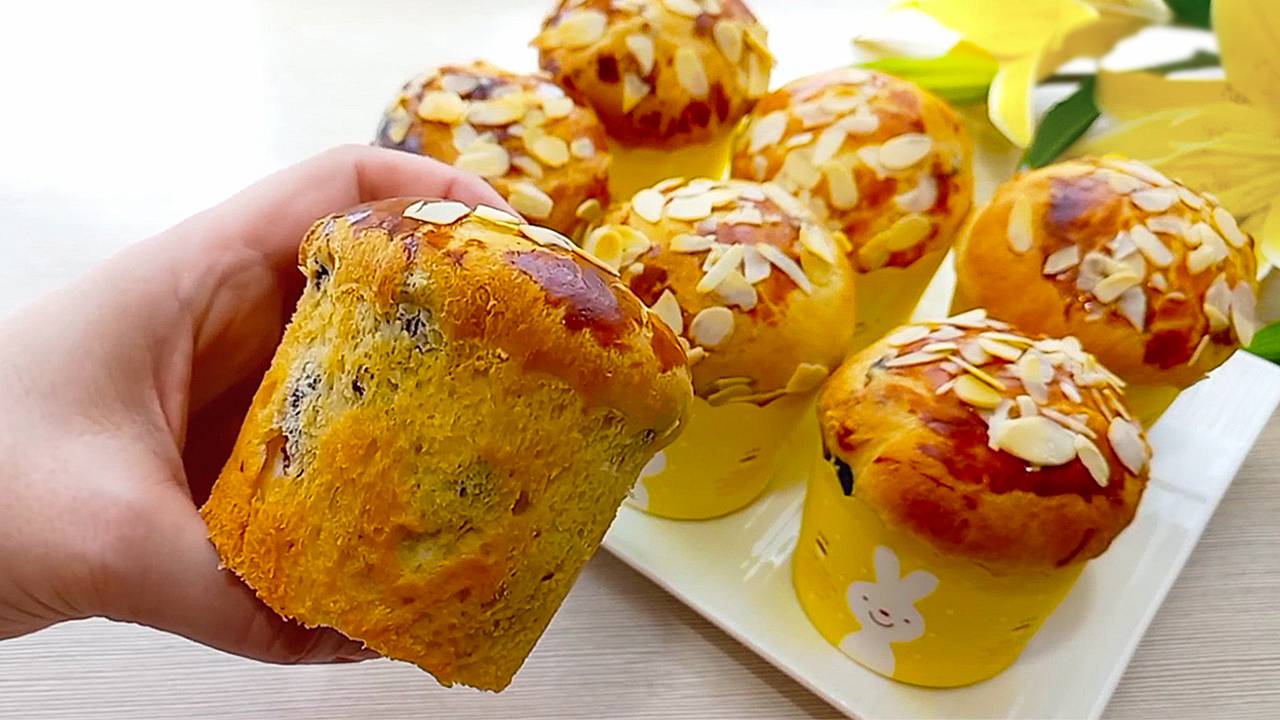 ✅ Мягкие и вкусные куличи на Пасху! Попробуй этот рецепт порционных шедевров!