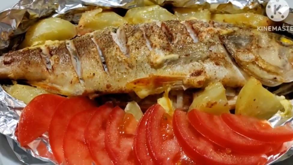 Рыба с картошкой в духовке в фольге, Очень простой, быстрый и вкусный рецепт
