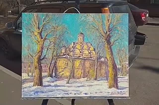 523. Храм Покрова Пресвятой Богородицы в Рубцове 40х50, х.м., 2025