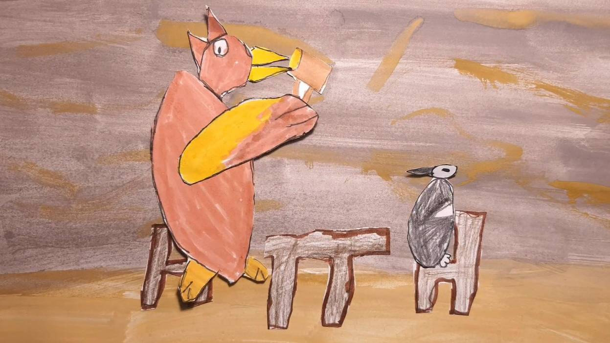 Сова у внука.