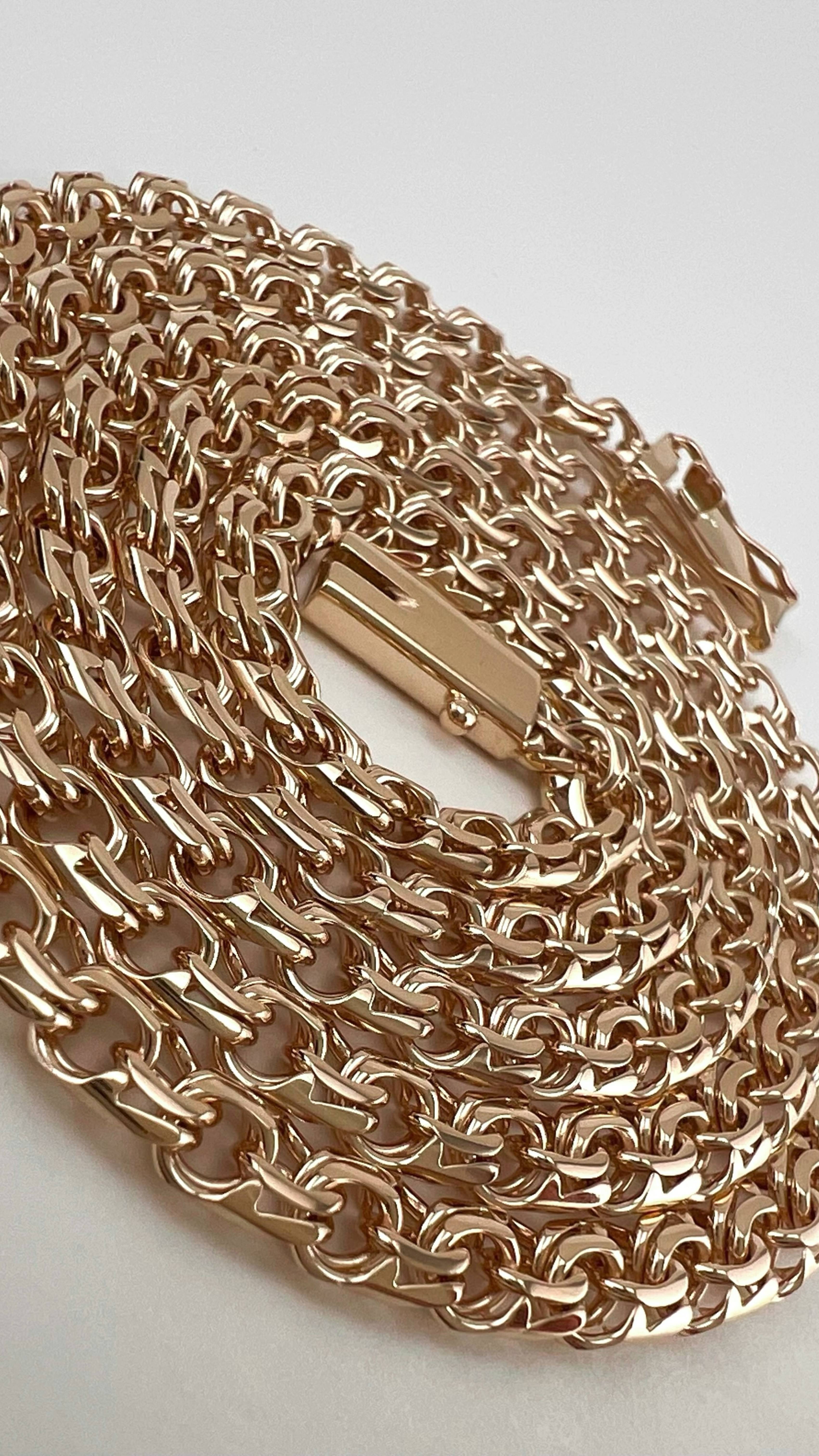 Золотая цепь Бисмарк 27 грамм с замком коробка проба 585