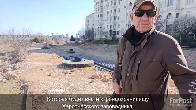 Дорожные работы на Античном проспекте в Севастополе