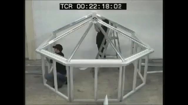 Сборка крыши зимнего сада