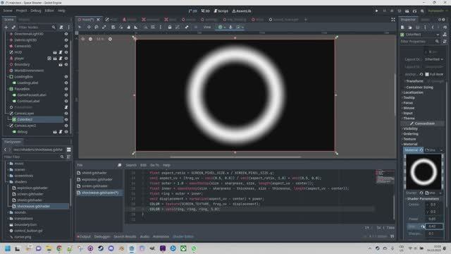 Godot 4： Шейдер шоковая волна (учебник)