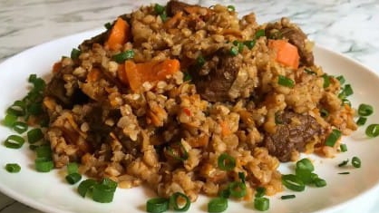 Гречка с мясом. Очень вкусный рецепт
