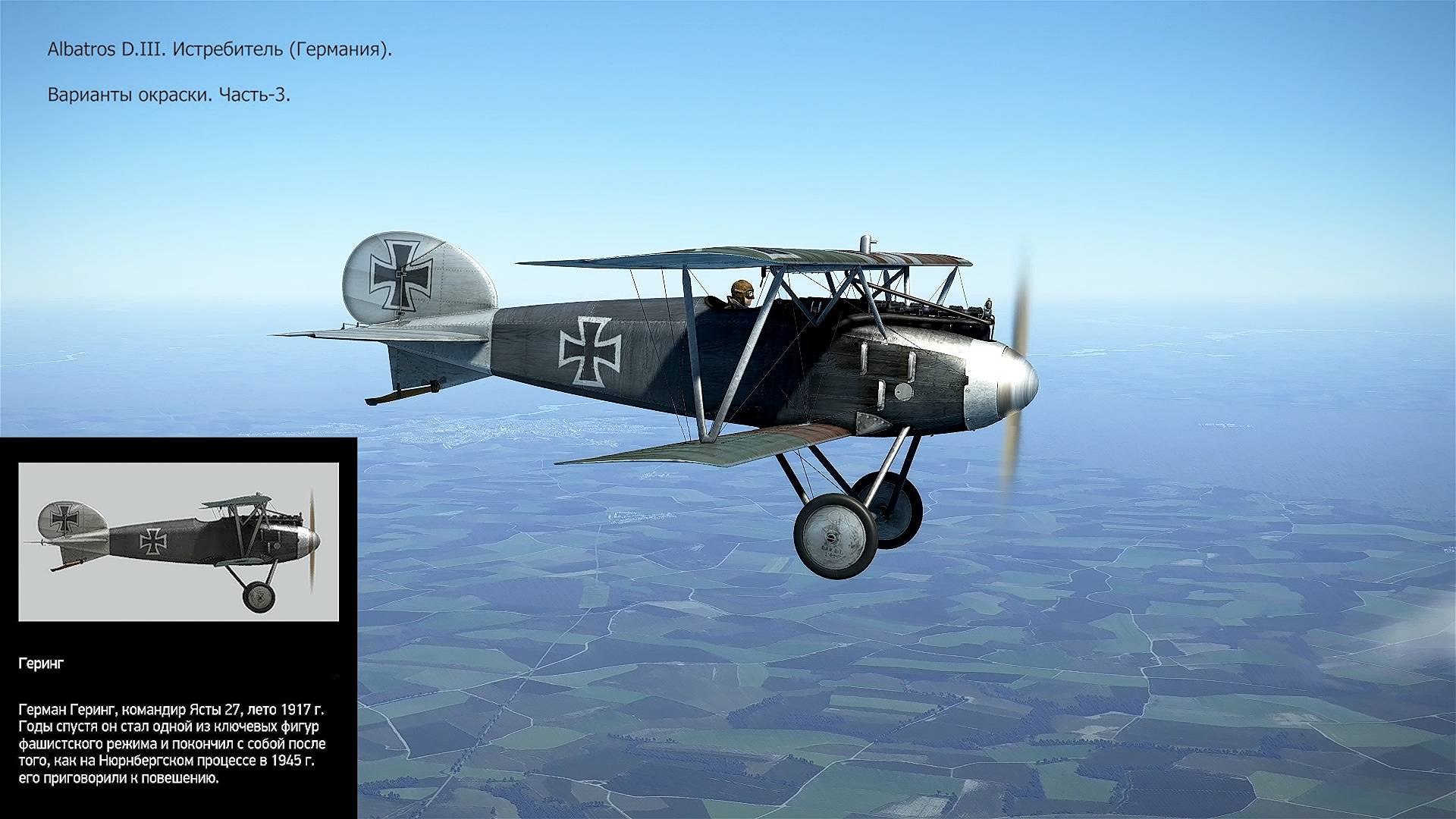 Albatros D.III Истребитель (Германия). Варианты окраски. Часть-3. Симулятор «Flying Circus".