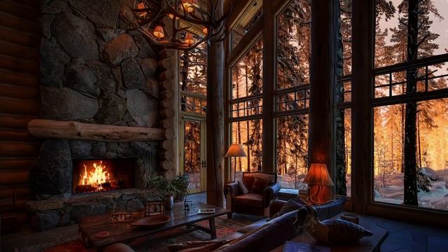 🔥 Расслабляющее потрескивание камина - уютная атмосфера для сна