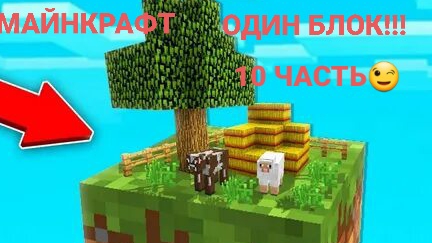 МАЙНКРАФТ ОДИН БЛОК 10 ЧАСТЬ😍🤩🤗 * ПАНДА!!! *