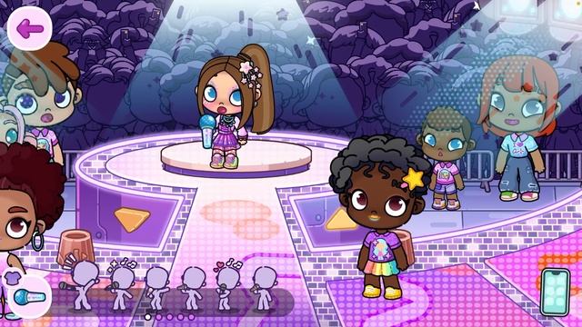 Настя выступает в концертном зале в Avatar World