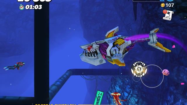 10 золотых лихорадок за 1 заплыв Hangry Shark. Часть 1