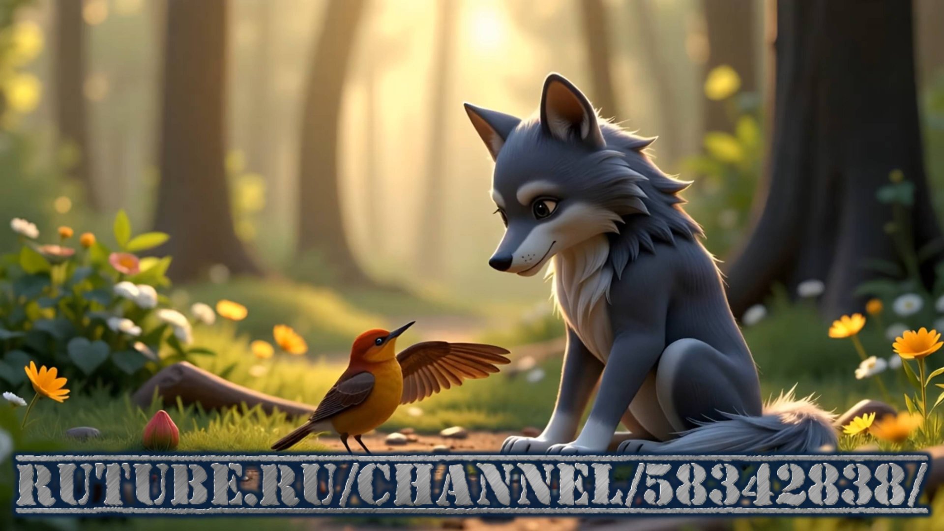 Волк и сломанное крыло - сказка про волка