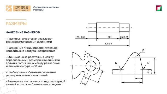 Теория-Оформление чертежа. Размеры