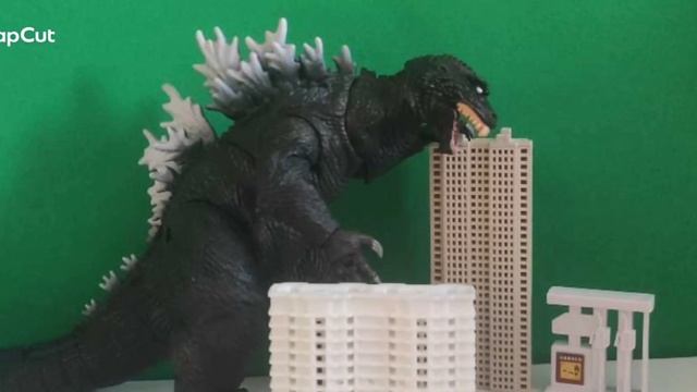 GMK Godzilla green screen roar stop motion test