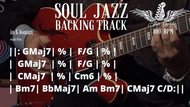 Backing Track Soul Jazz in Gmaj7 with IVm