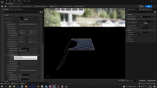 UE5 Short tutorials_ Коллизия ткани со всеми объектами в уровне! ClothCollision with environment